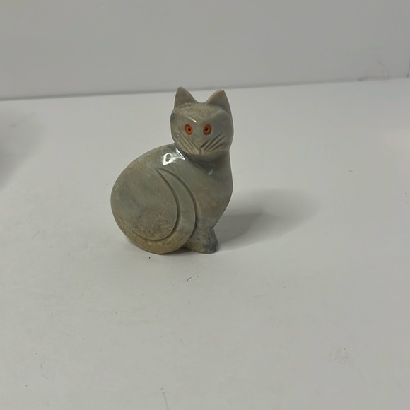 Source Unknown | Other | 3 Inch Cat Figure Made From Stone With Glass ...